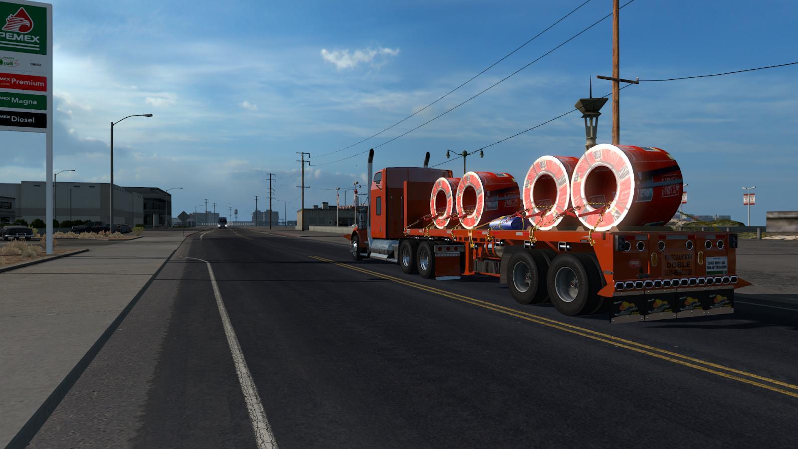 [ATS] FLATBED FERBUS OWNED + MUDFLAPS ANIMATIONS 1.33.X - atsmod.net