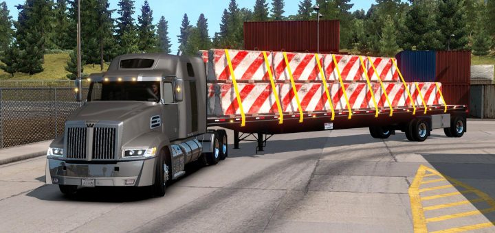 OWNABLE BENSON FLATBED TRAILER V1.1 [1.38.X] • ATS mods | American ...