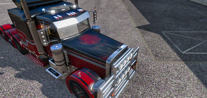Kenworth T800 Stripes v4 Skin • ATS mods | American truck simulator ...