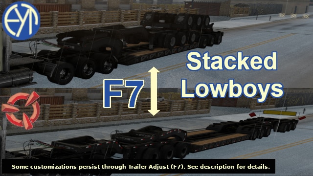 Stacked SCS Lowboy Trailers v1.3 [1.41.x] - atsmod.net
