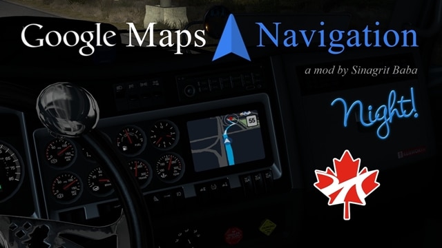Google Maps Navigation Night for ProMods Canada v1.3 1.45 - atsmod.net