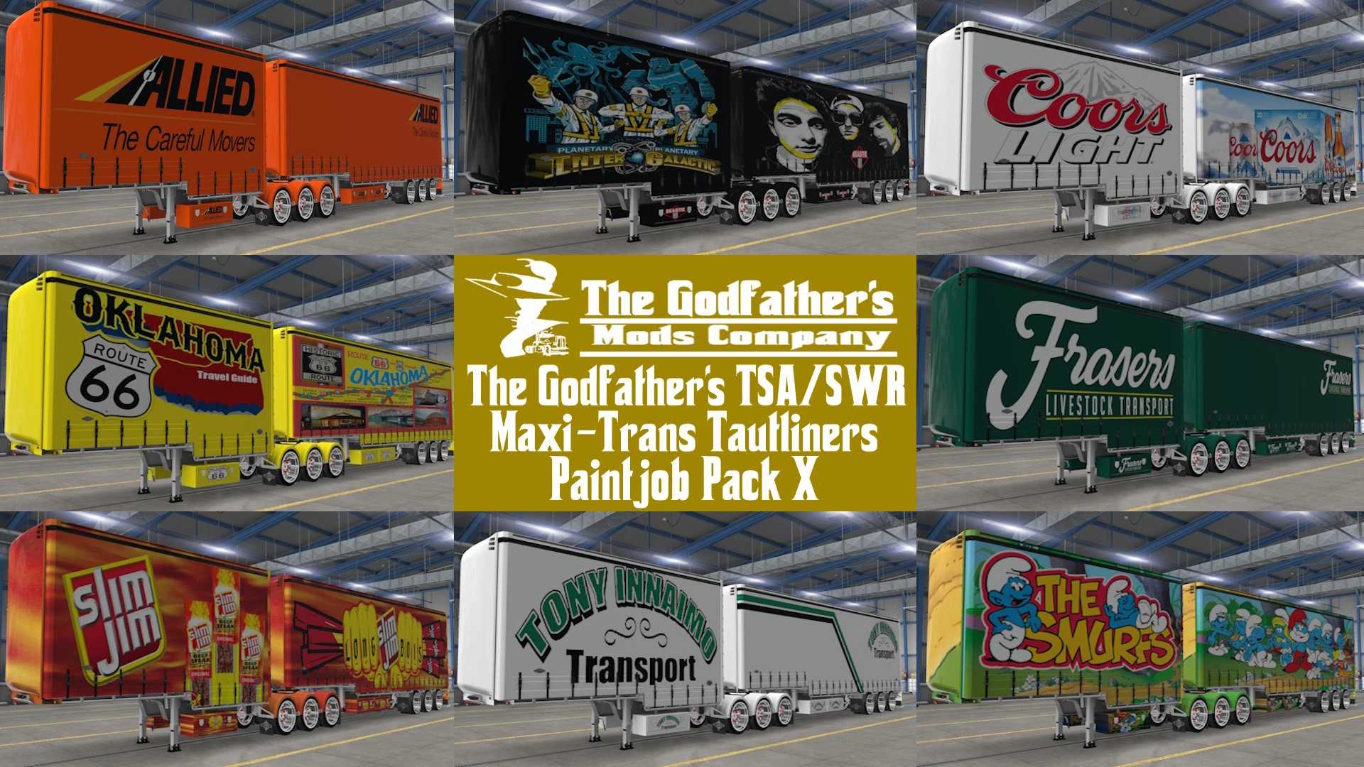 TSA/SWR Maxi-Trans Tautliners Paintjob Pack X v1.0 - atsmod.net