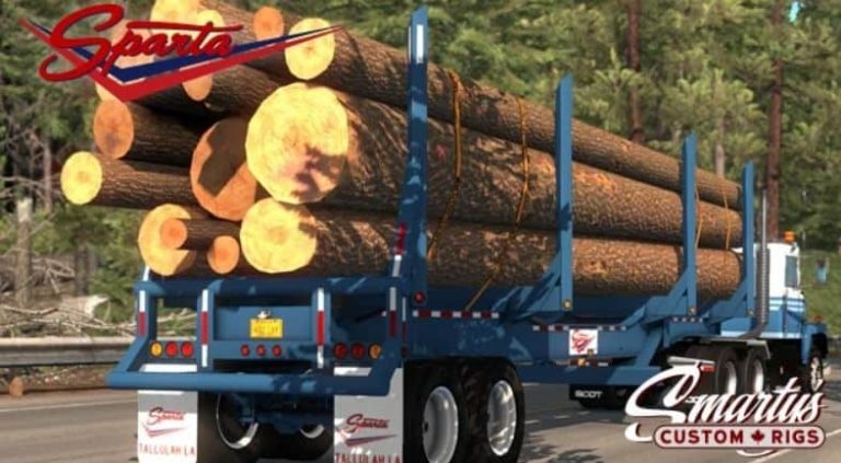 Sparta 4 Bolster Log ATS Trailer v1.2 - atsmod.net