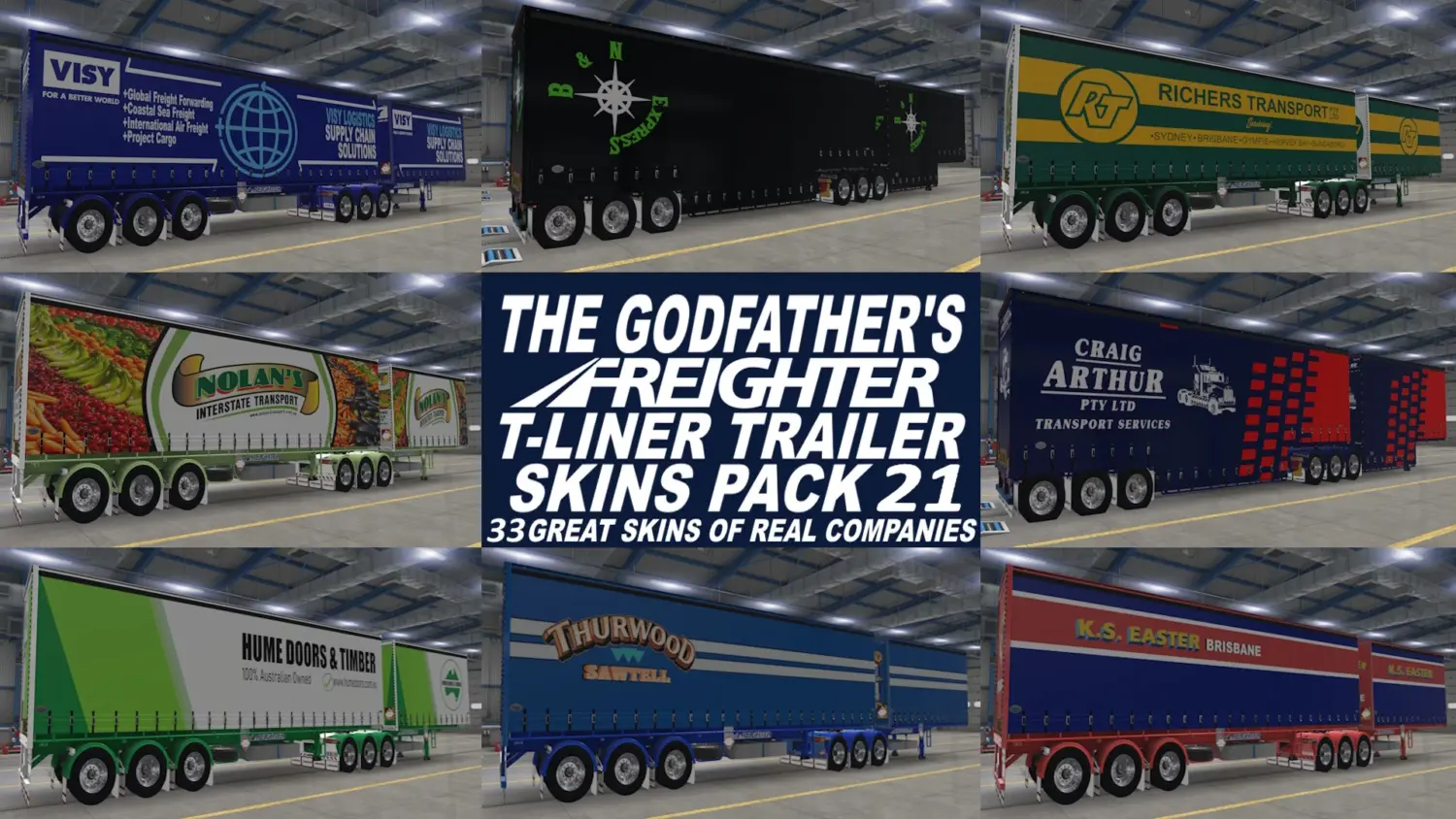 The Godfather's Freighter T-Liner Trailer Skins Pack 21 V1.0 - atsmod.net