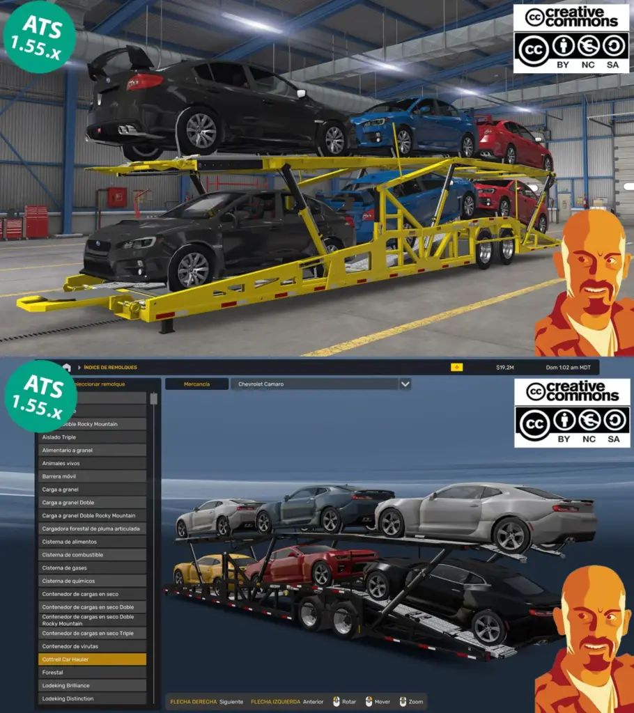 COTTRELL CAR HAULER TRAILER v2.0 ATS 1.54-1.55.x - atsmod.net
