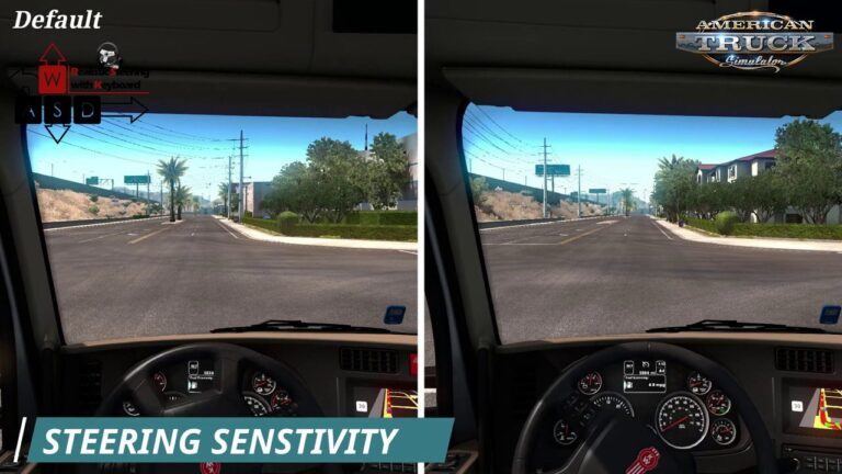 Realistic Steering with Keyboard V3.1.18 (1.58.x) - atsmod.net