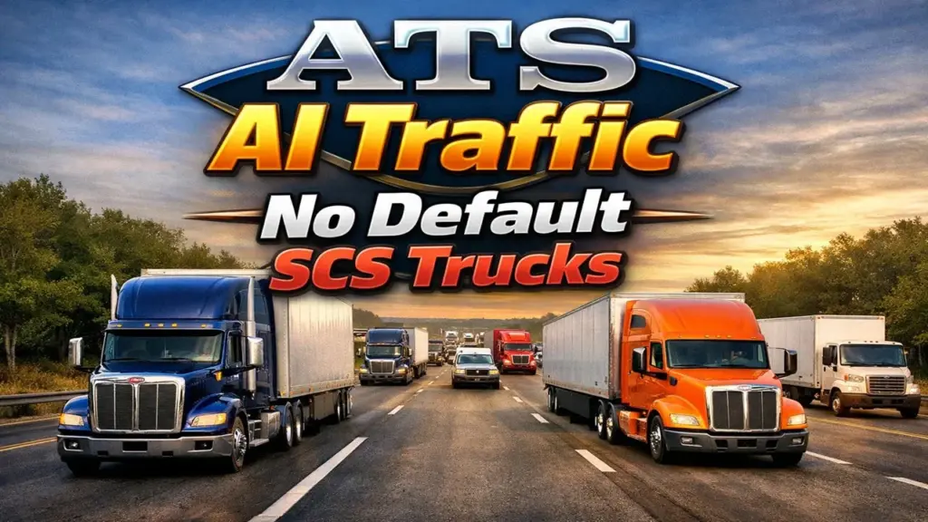 AI Traffic No Default SCS Trucks V1.0 - atsmod.net